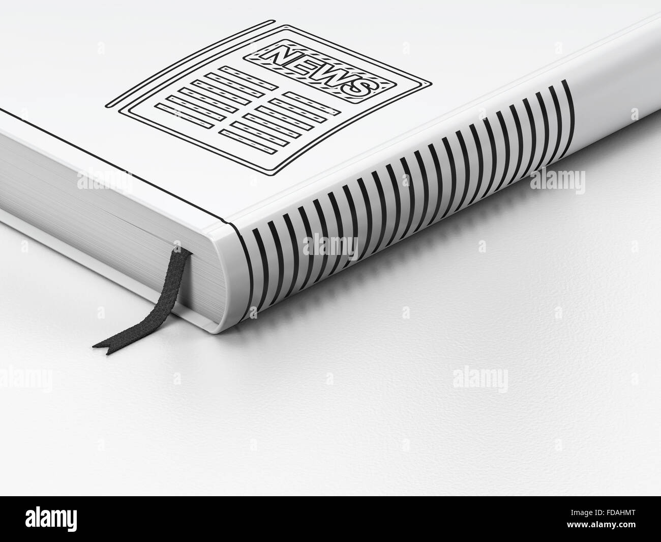 News concept: closed book, Newspaper on white background Stock Photo ...