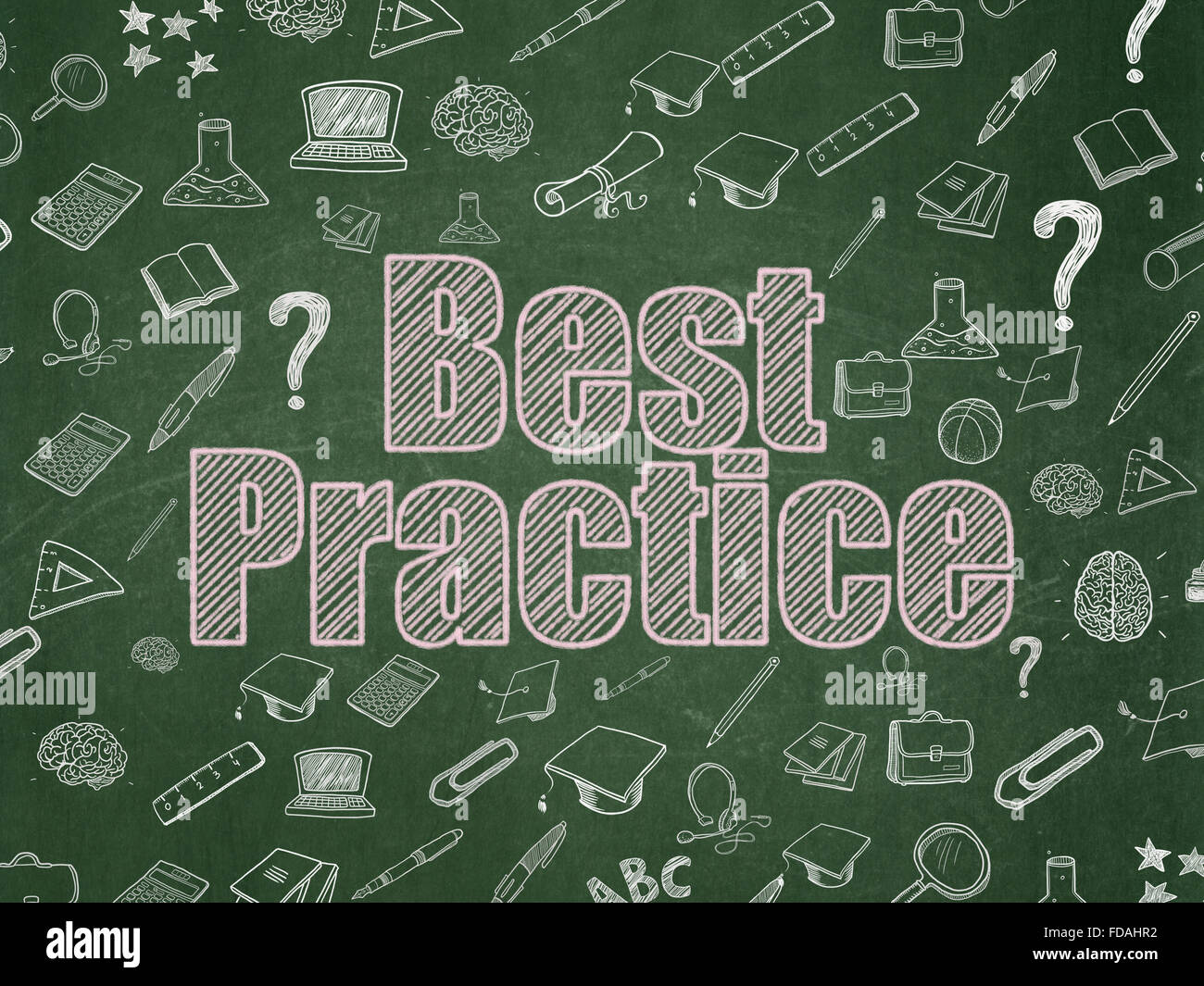 Education concept: Best Practice on School Board background Stock Photo ...