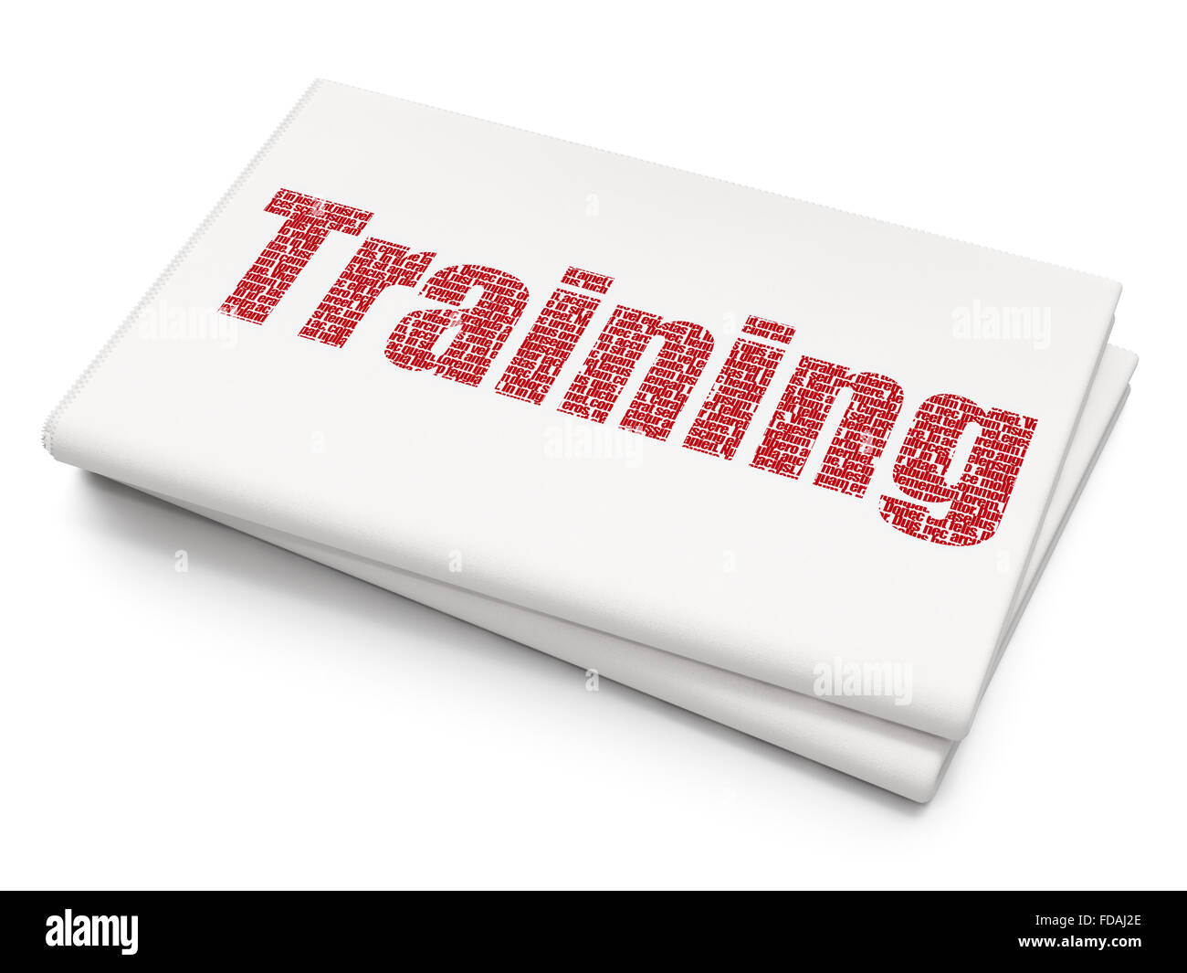 Studying concept: Training on Blank Newspaper background Stock Photo ...