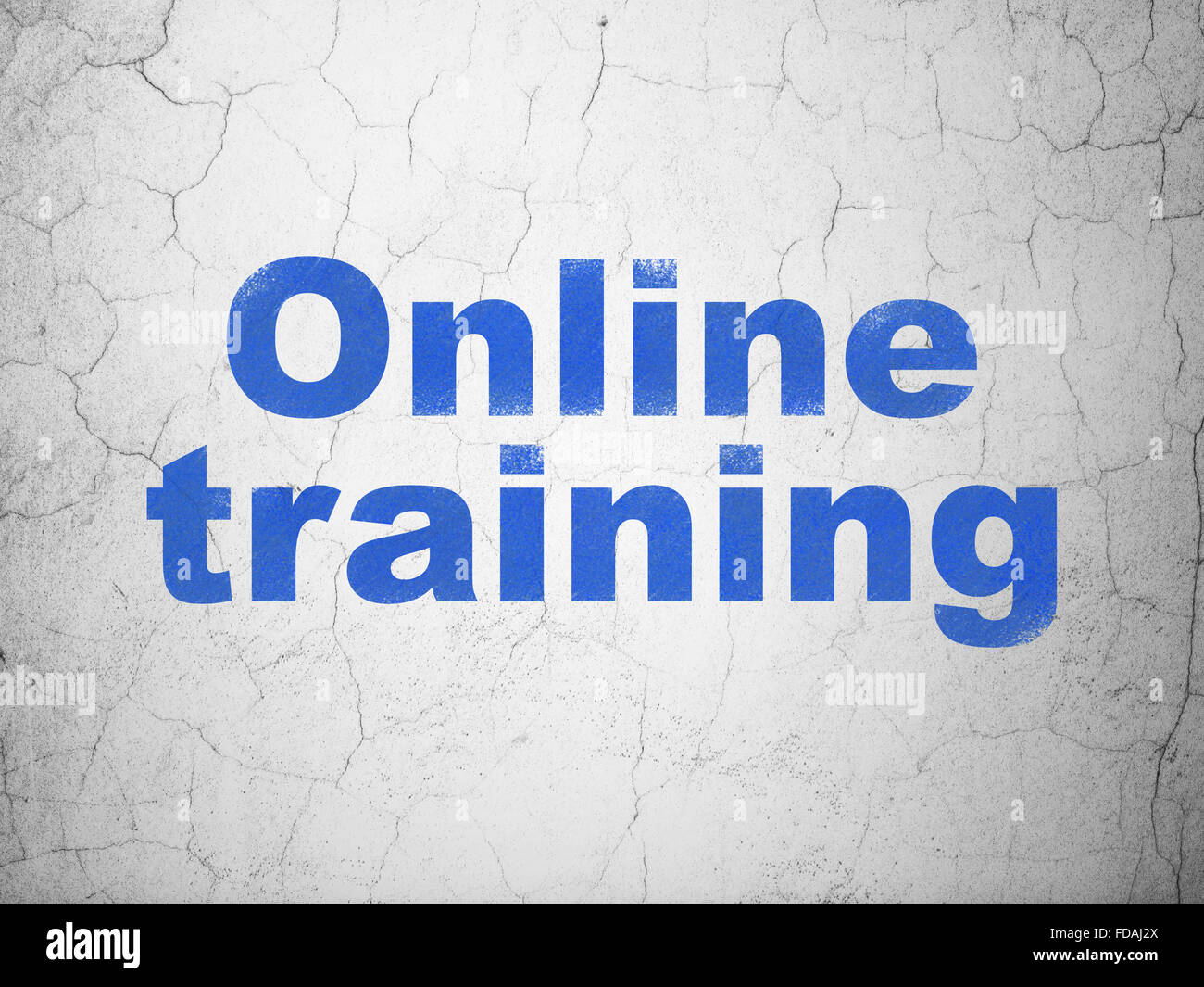 Education concept: Online Training on wall background Stock Photo - Alamy