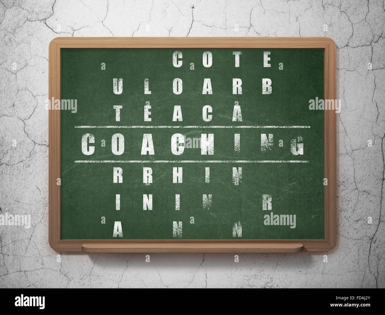 Studying concept: Coaching in Crossword Puzzle Stock Photo - Alamy