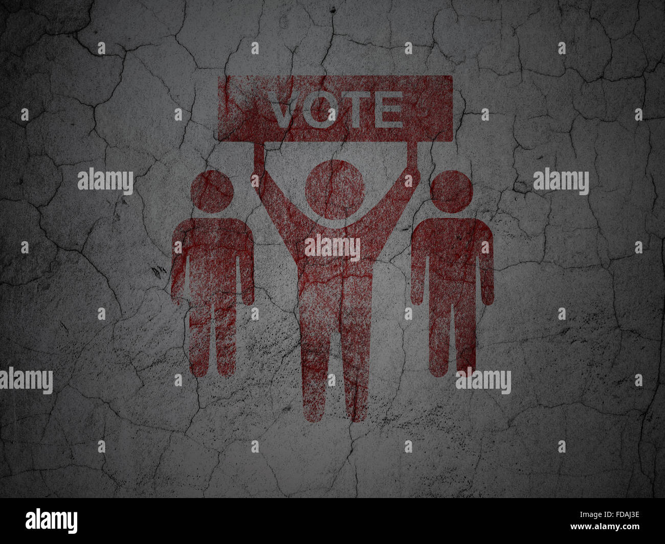 Political concept: Election Campaign on grunge wall background Stock ...