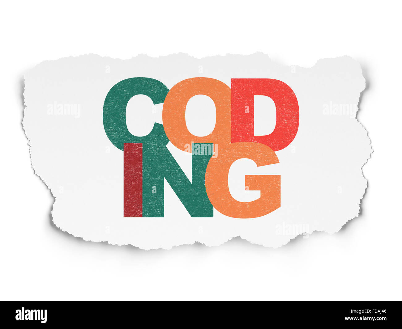 Software concept: Coding on Torn Paper background Stock Photo - Alamy