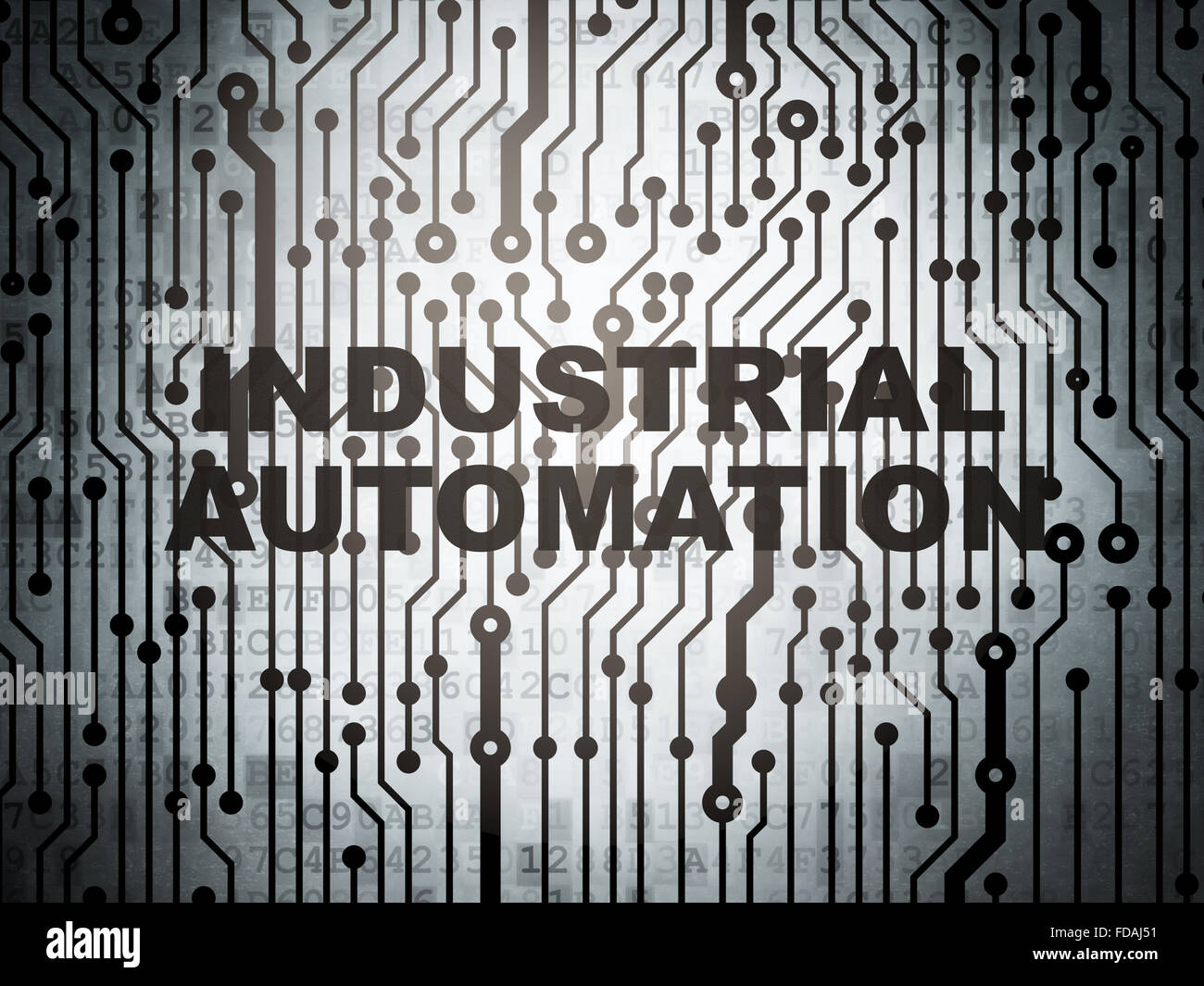 Manufacuring concept: circuit board with Industrial Automation Stock ...