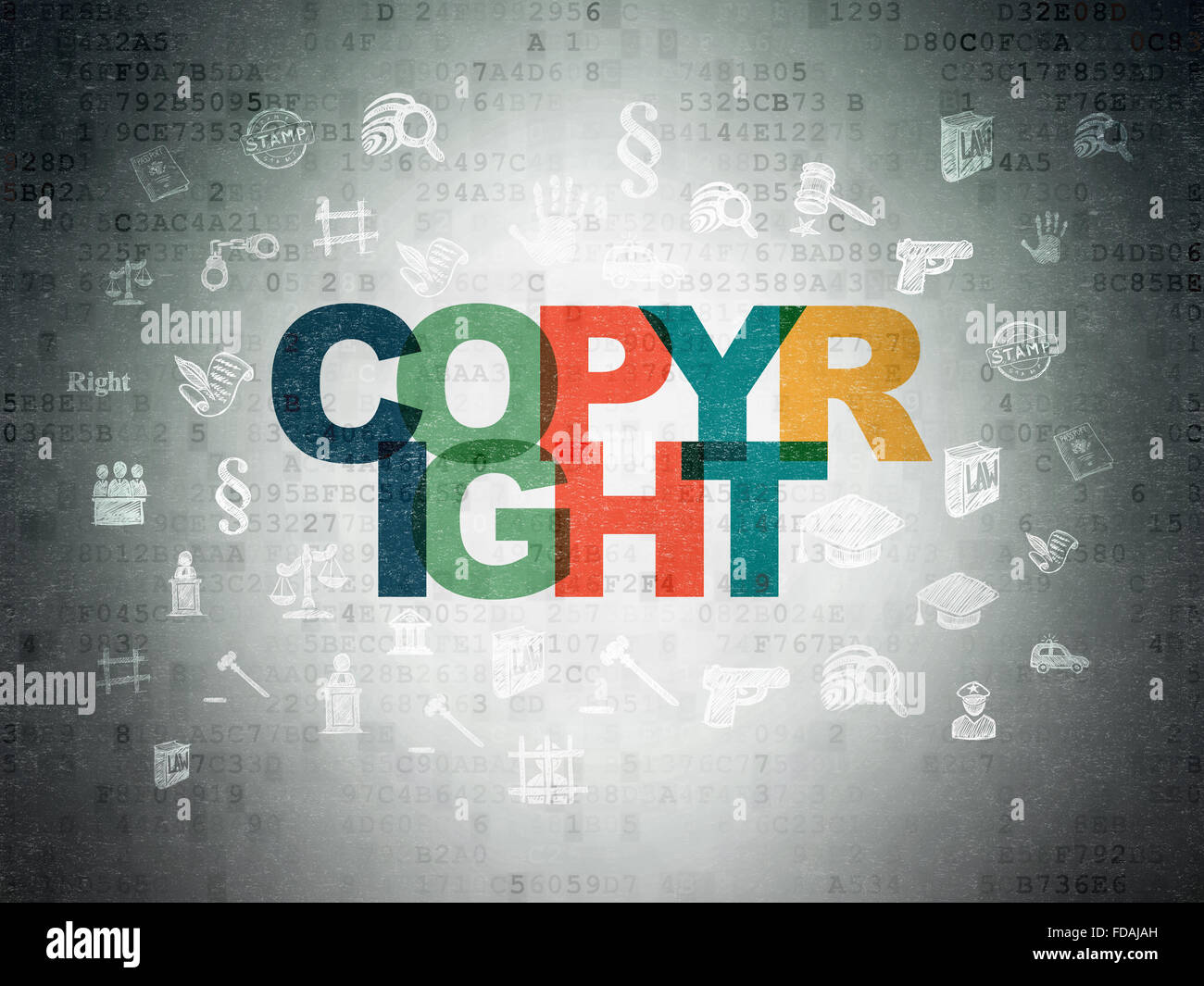Law concept: Copyright on Digital Paper background Stock Photo - Alamy