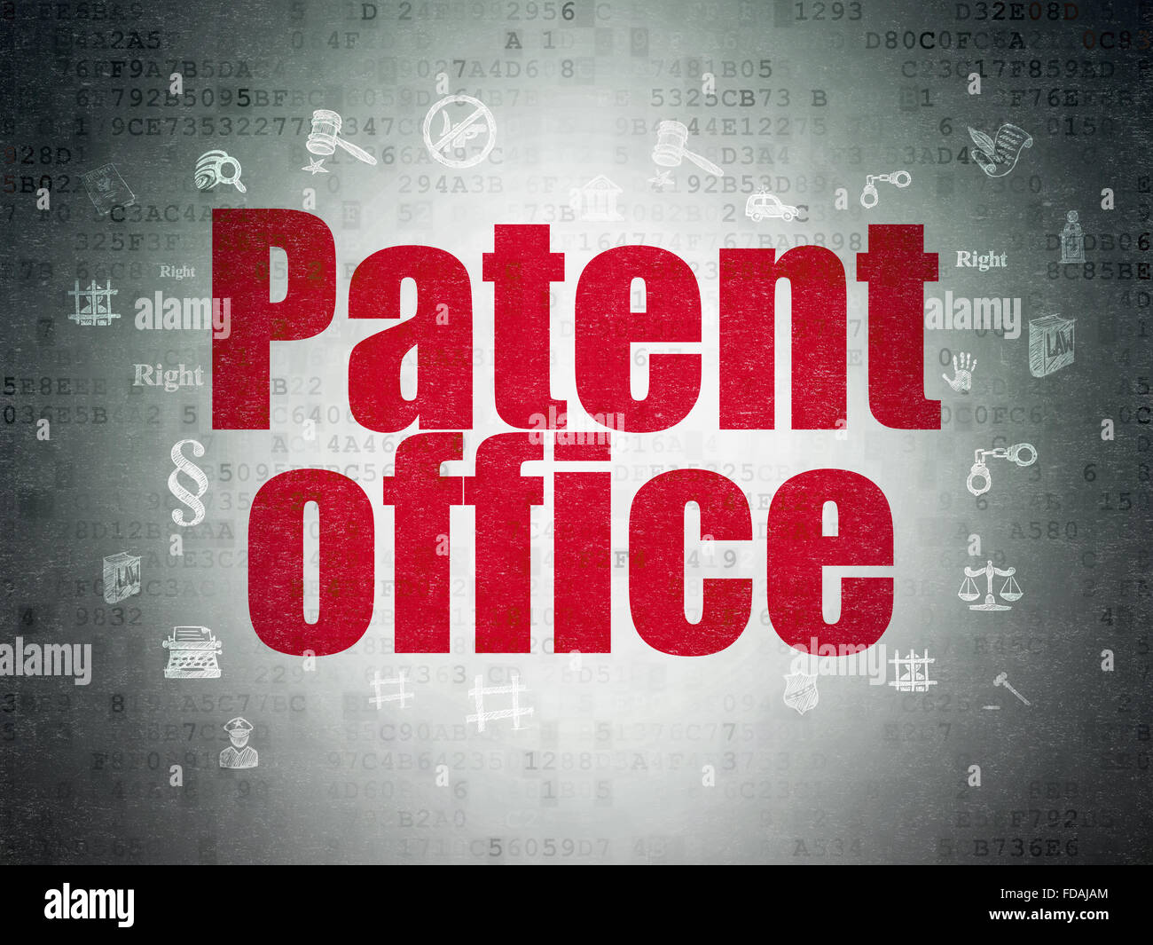 Law concept: Patent Office on Digital Paper background Stock Photo - Alamy