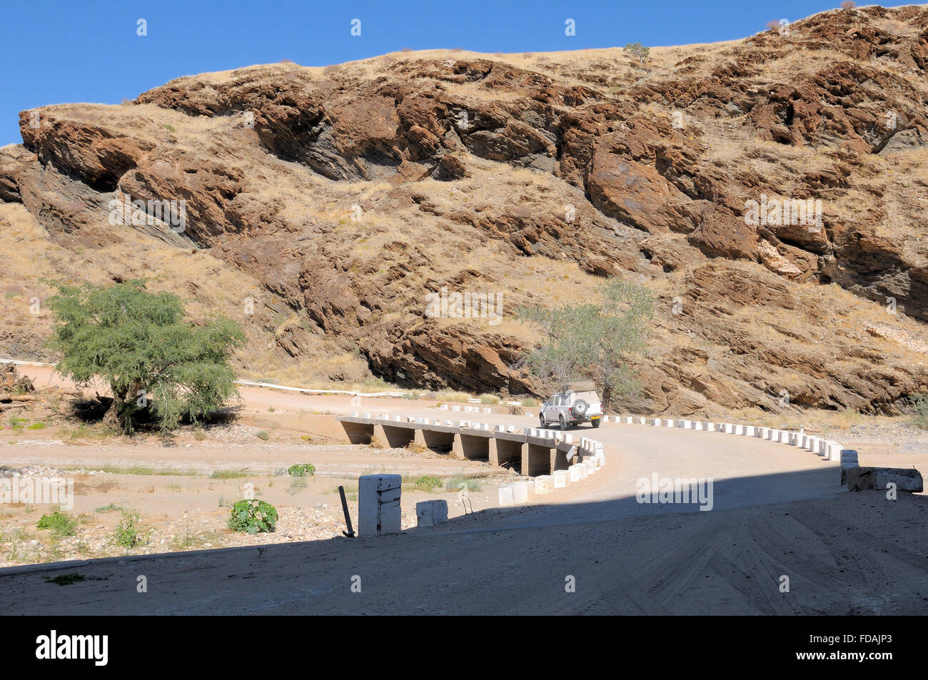 Bridge over the Gaub river in the Gaub Pass, Namibia Stock Photo - Alamy