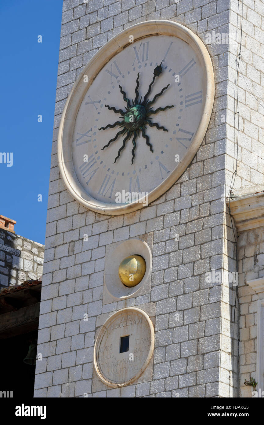Clock Tower in Dubrovnik, Croatia Stock Photo - Alamy