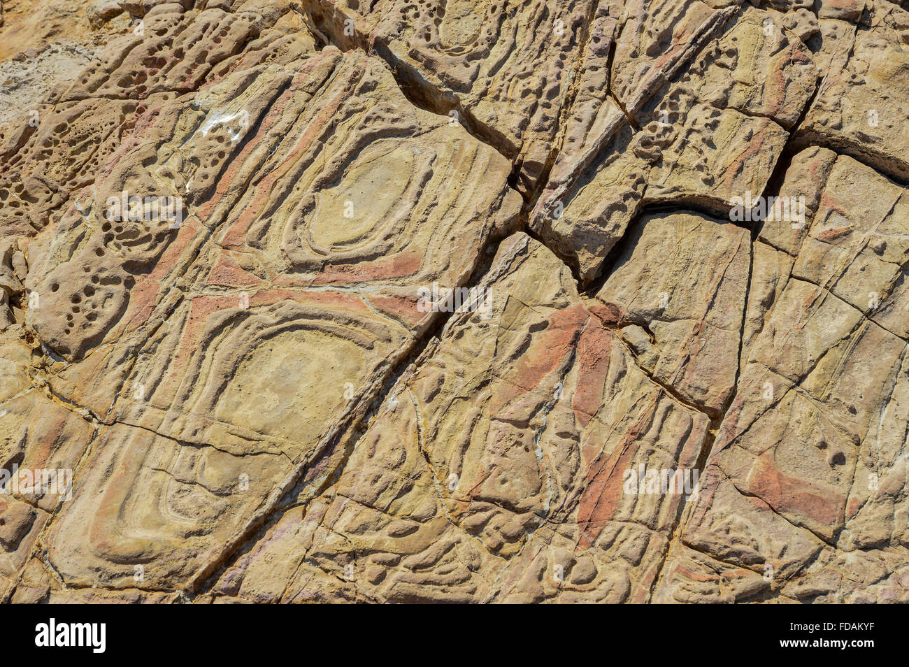 Nature's Picasso? a full frame close up of rock formation pattern on ...