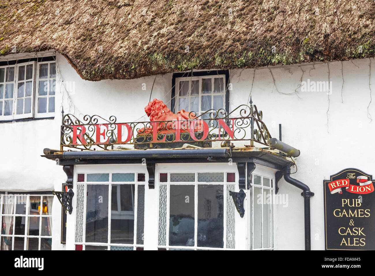 Red Lion Pub or public house in Mawnan Smith Cornwall England UK Stock ...