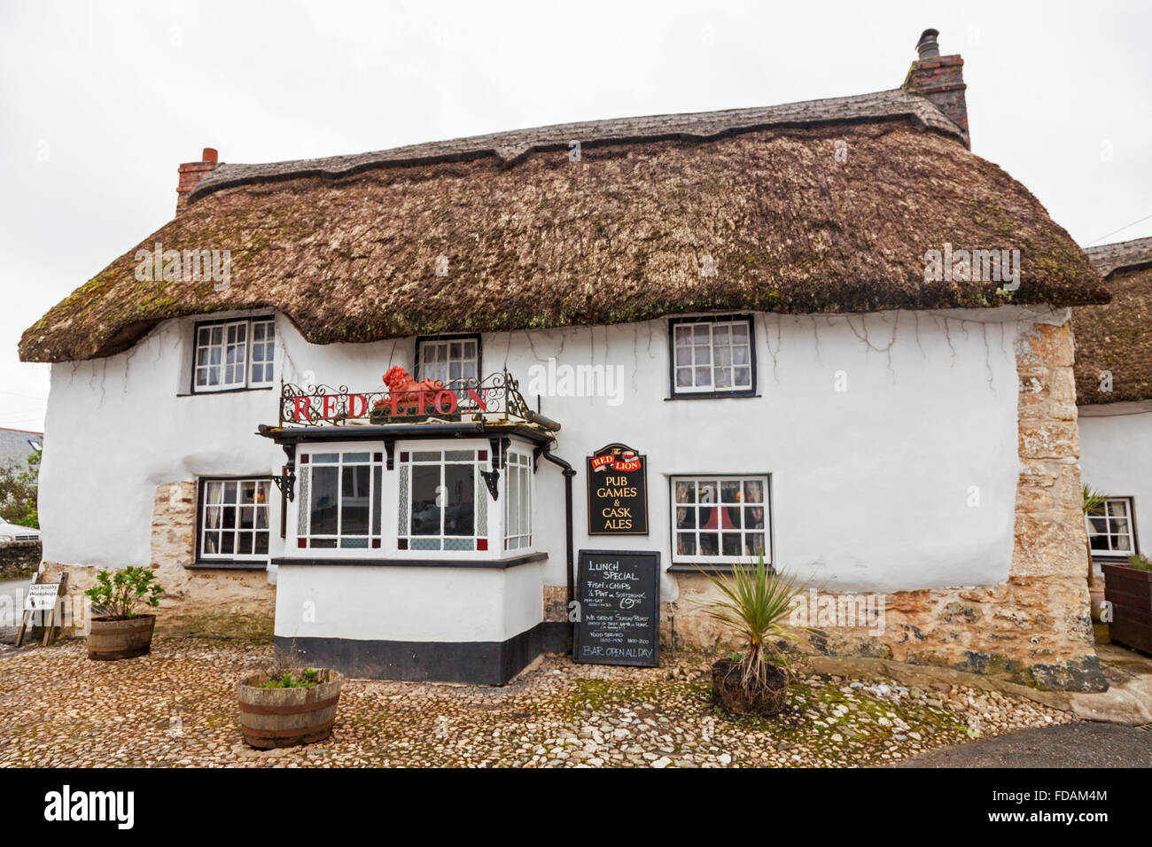 Red Lion Pub or public house in Mawnan Smith Cornwall England UK Stock ...