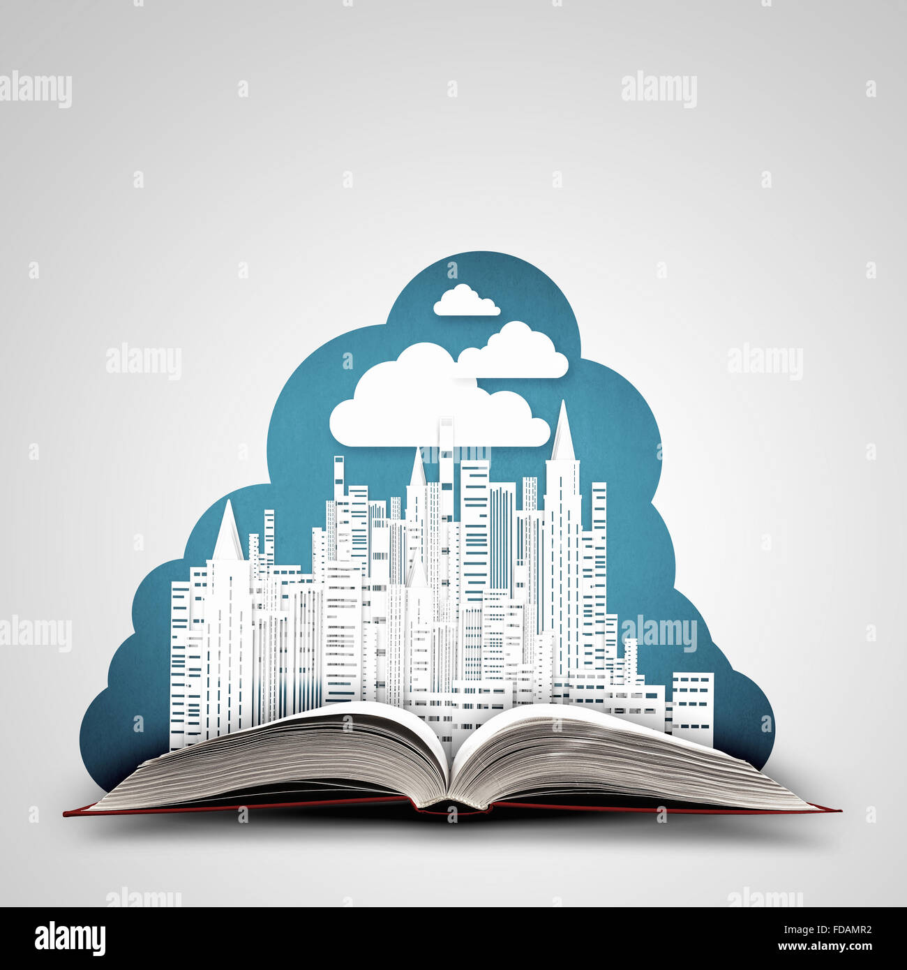 Opened book with construction concept on pages Stock Photo - Alamy