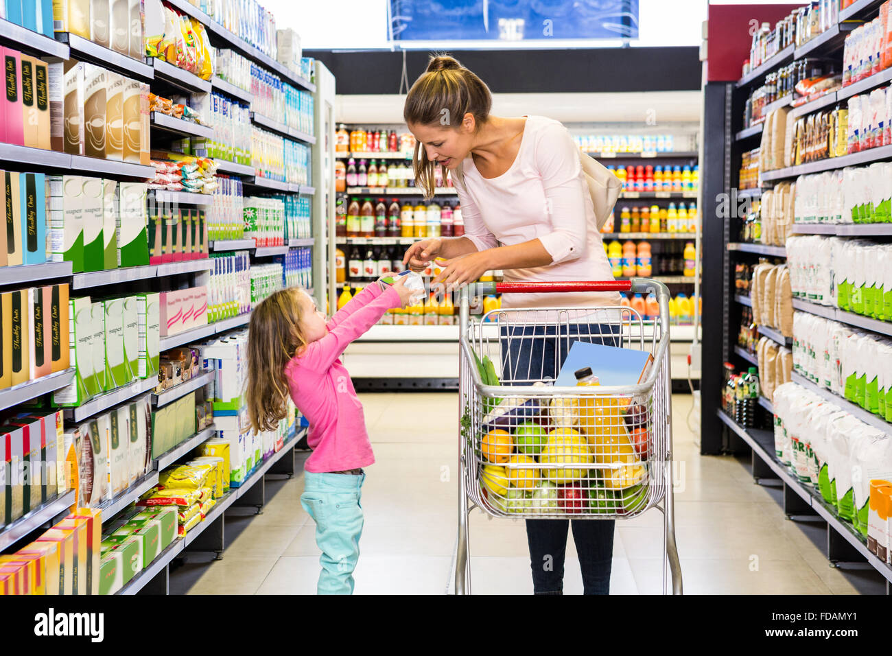 Mother and daughter doing shopping Stock Photo - Alamy
