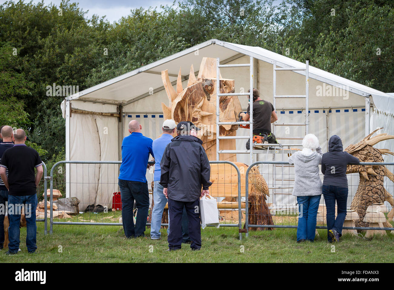 Matt Crabb at the11th English Open Chainsaw Carving Competition ...