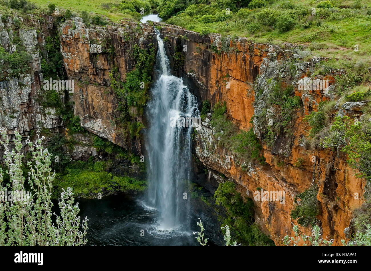 Berlin waterfall. Blyde river, Mpumalanga, Drakensberg, South Africa ...