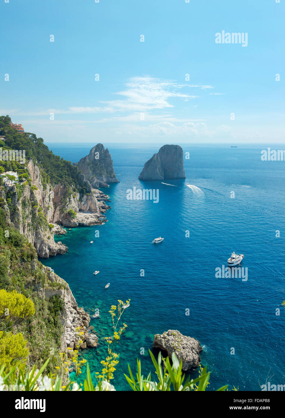 landscape, seascape, Italy, near Naples, the island of Capri, the ...