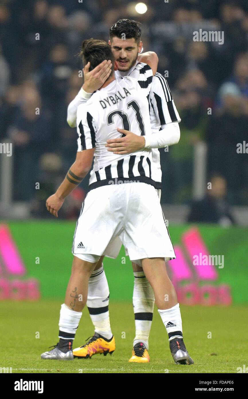 Paulo dybala celebration hi-res stock photography and images - Alamy