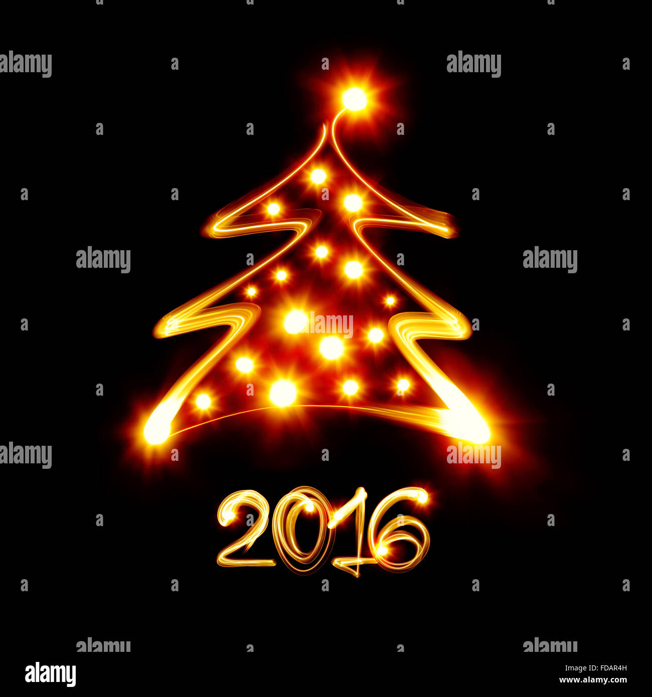 New year tree drawing hi-res stock photography and images - Alamy