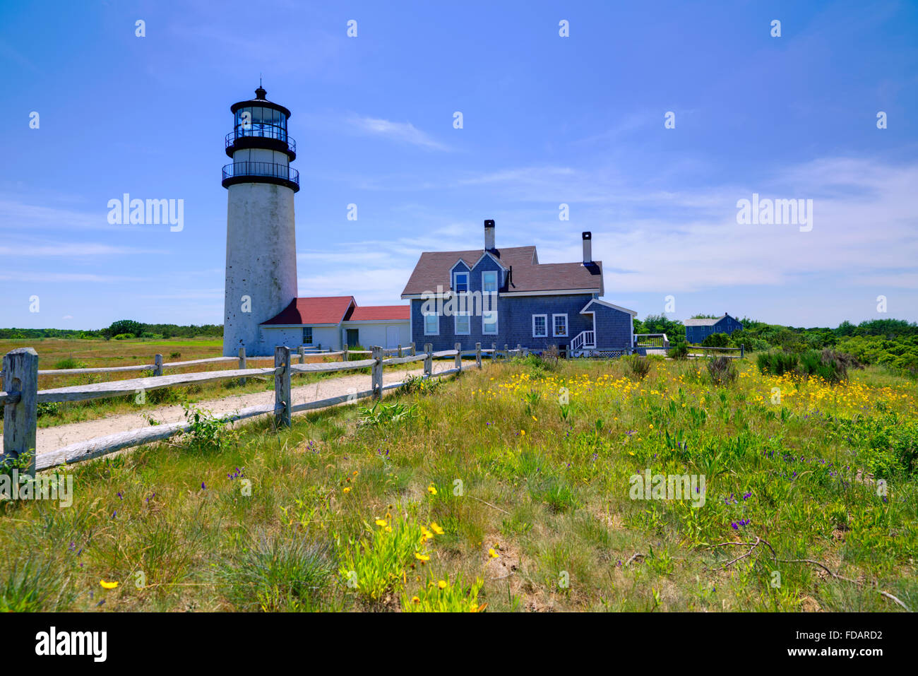 Cape Cod Truro lighthouse in Massachusetts USA Stock Photo - Alamy