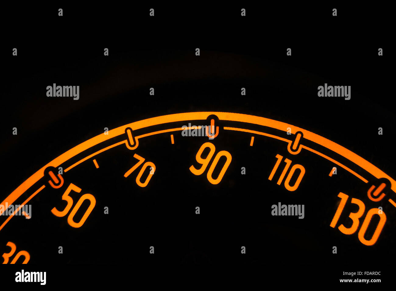 speedometer at night inside a car Stock Photo - Alamy