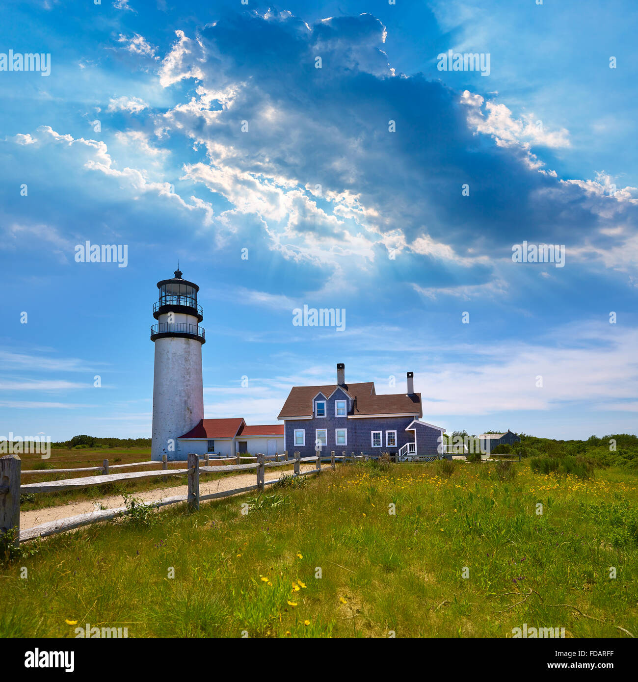 Cape Cod Truro lighthouse in Massachusetts USA Stock Photo - Alamy