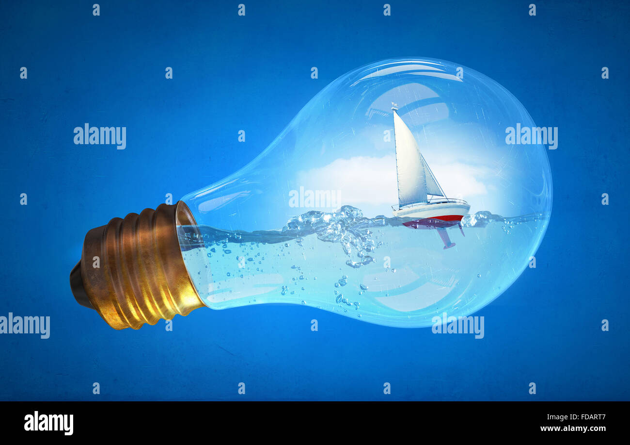 Light bulb filled ocean water hi-res stock photography and images - Alamy
