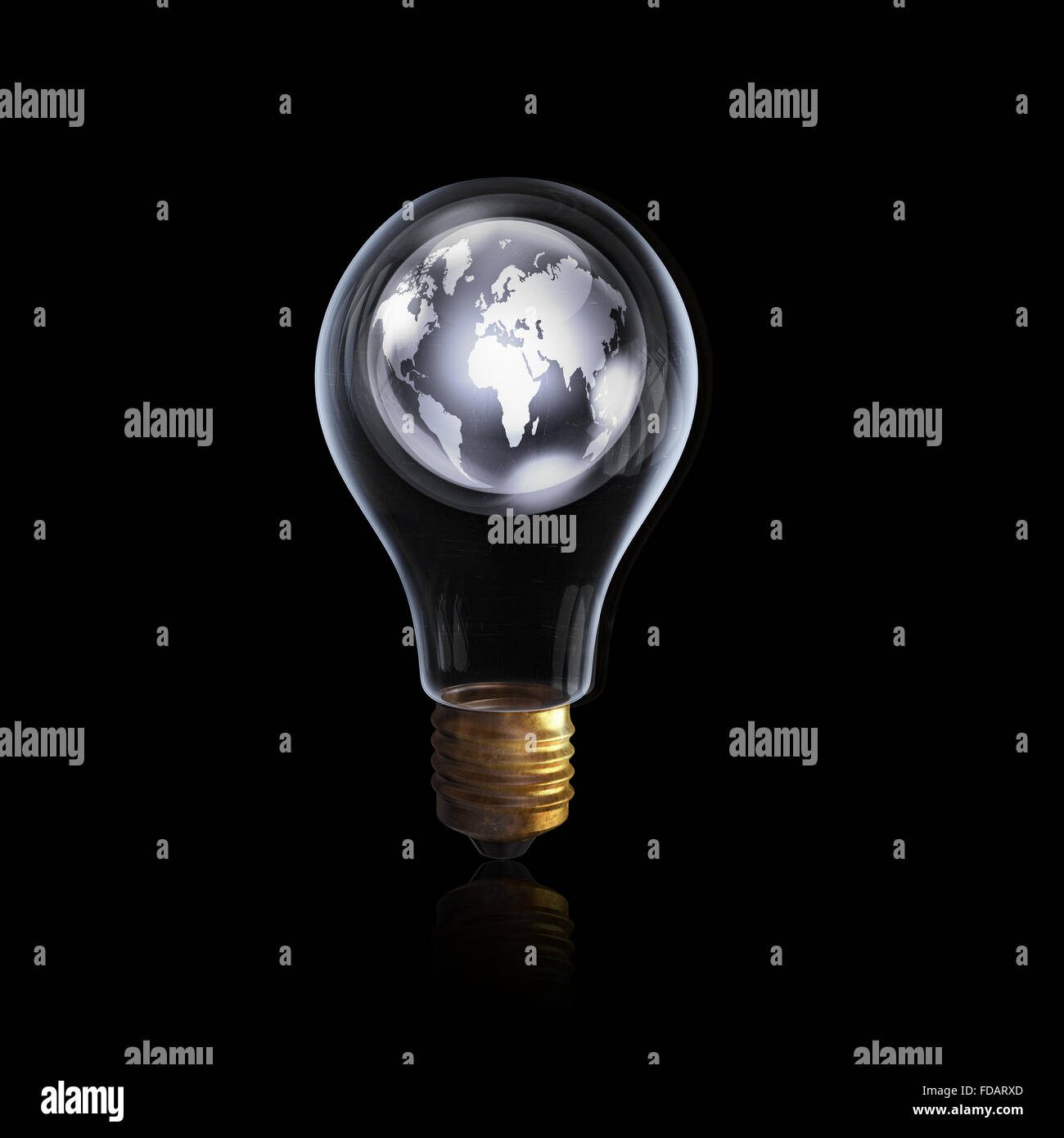 Lightbulb world inside hi-res stock photography and images - Alamy