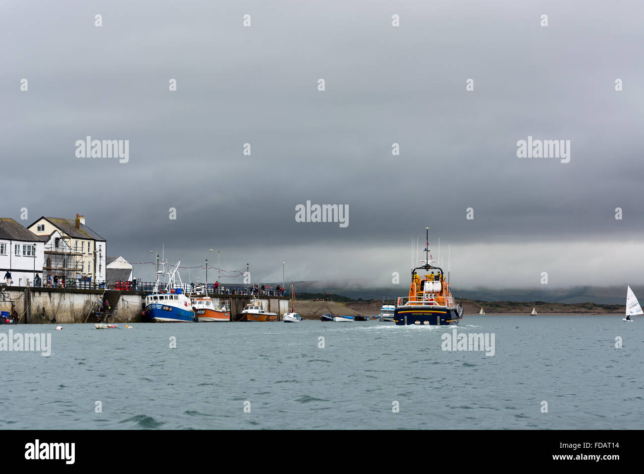 Lifeboat off Appledore Stock Photo - Alamy