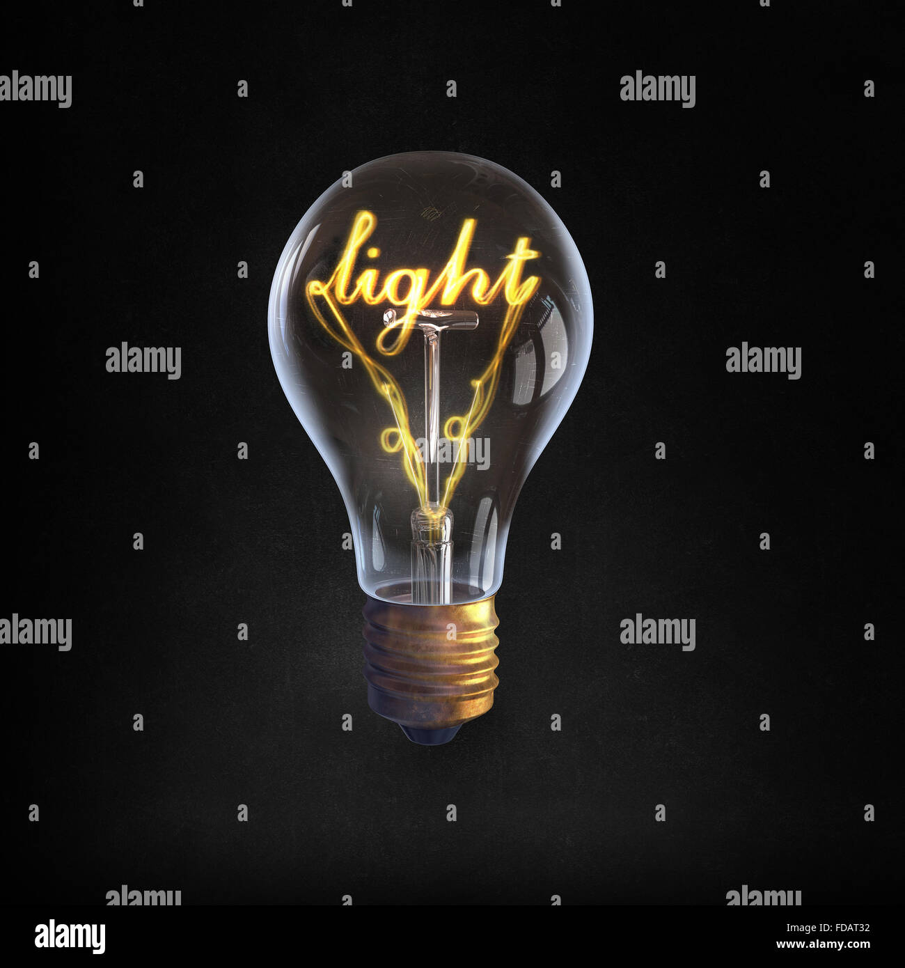 Light bulb word idea inside hi-res stock photography and images - Alamy