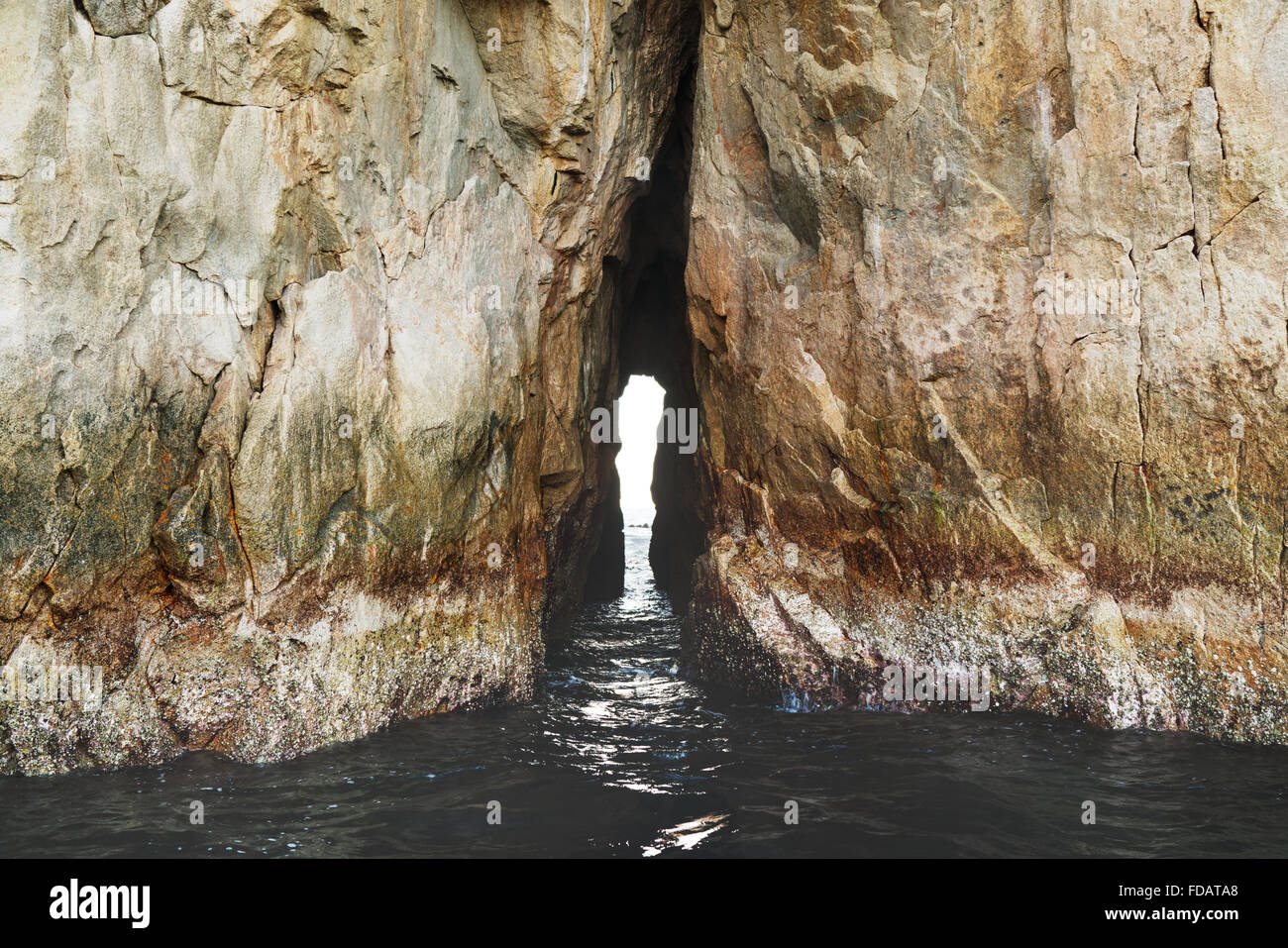 Narrow width between to rock faces in Cabo San Lucas, Baja California ...