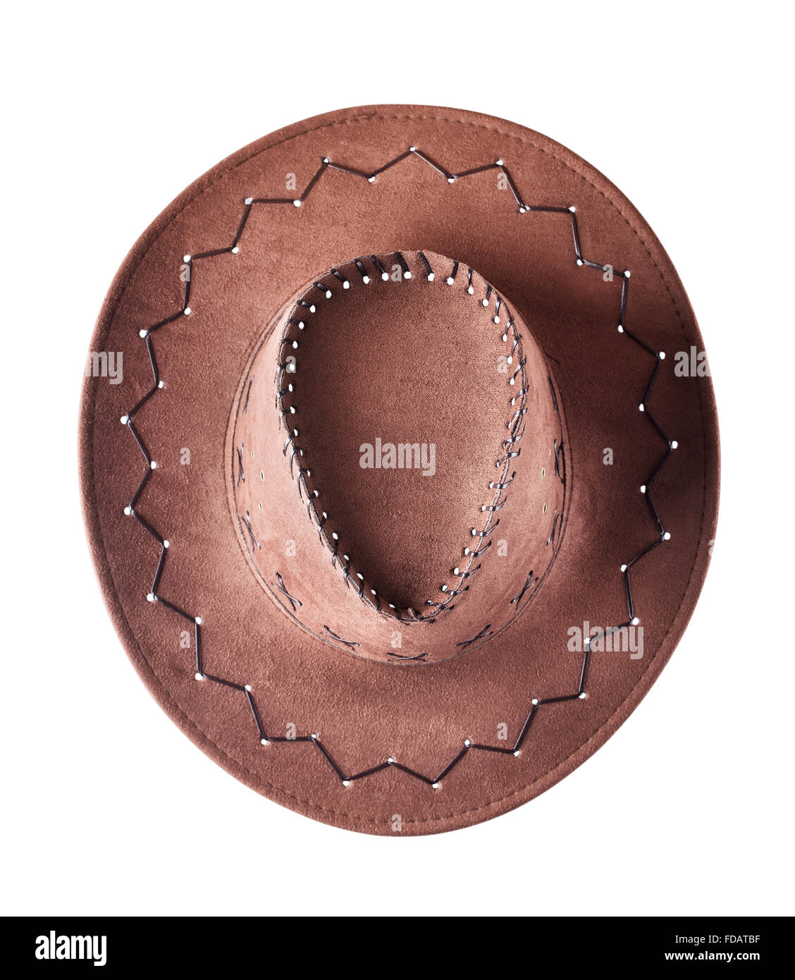 Shot from above cowboy hat isolated on white background Stock Photo - Alamy