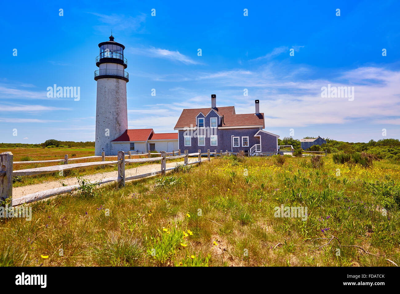 Cape Cod Truro lighthouse in Massachusetts USA Stock Photo - Alamy