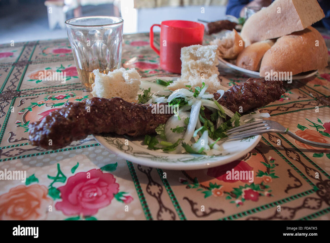 Kebab in Georgian style, Marneuli bazaar, Georgia Stock Photo - Alamy