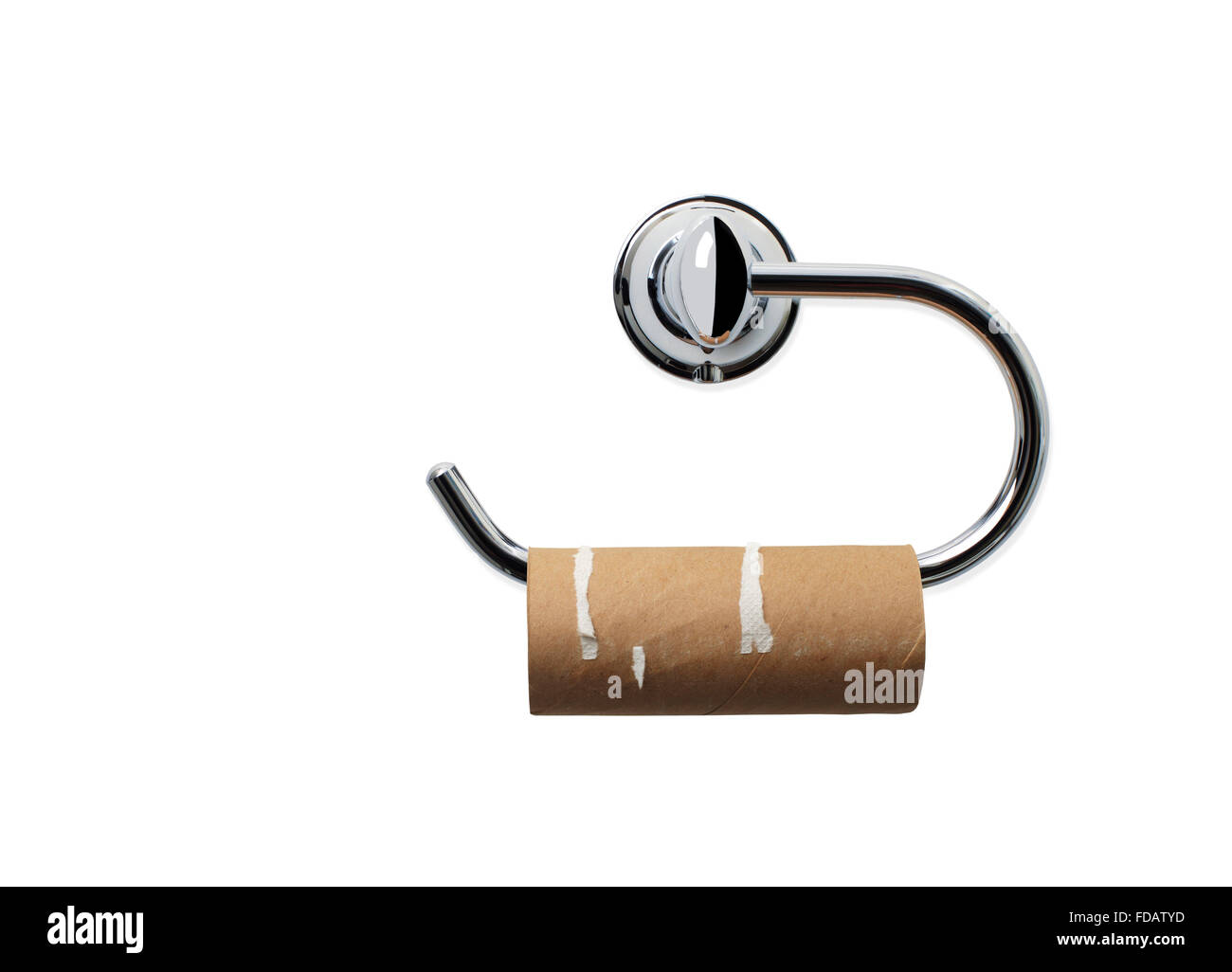 Studio shot of an empty toilet paper roll Stock Photo - Alamy