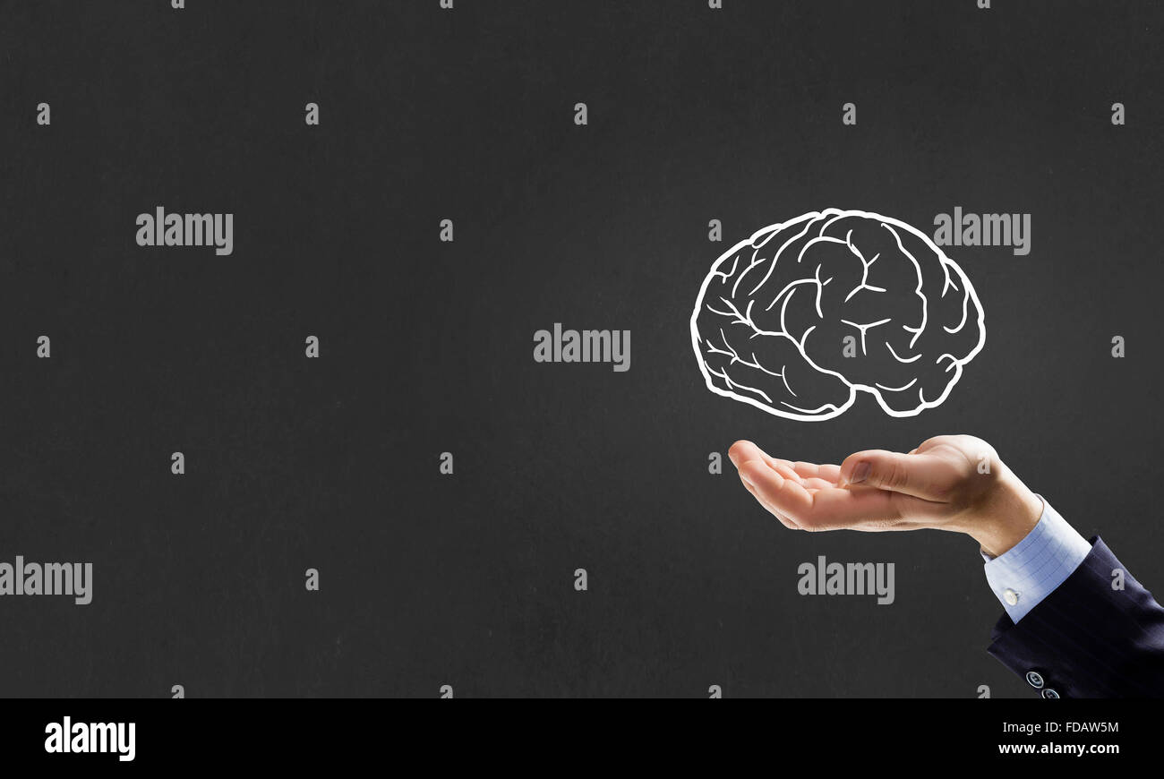 Hand holding human brain organ hi-res stock photography and images - Alamy