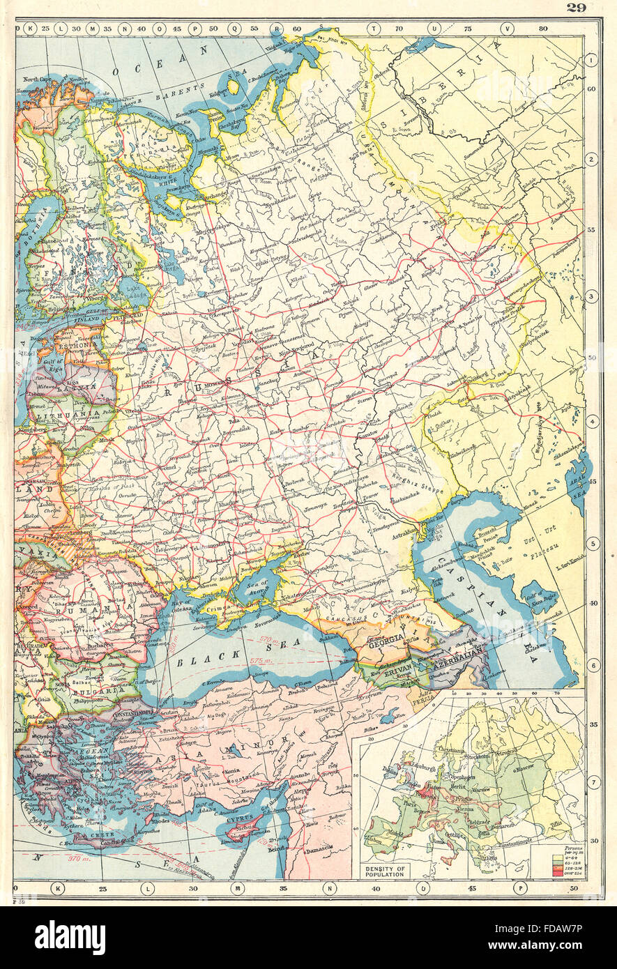 Map of europe 1920 hi-res stock photography and images - Alamy