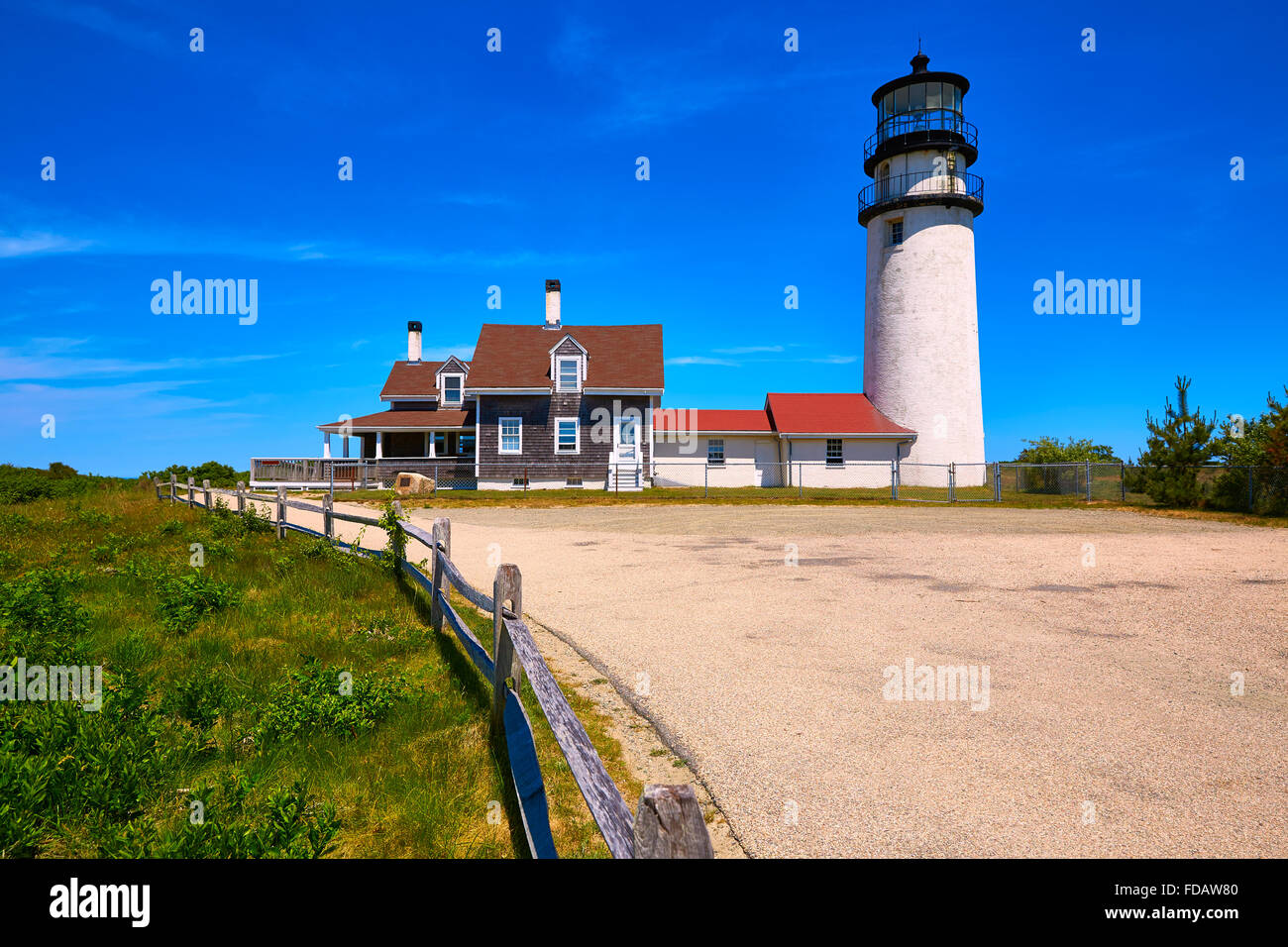 Cape Cod Truro lighthouse in Massachusetts USA Stock Photo - Alamy