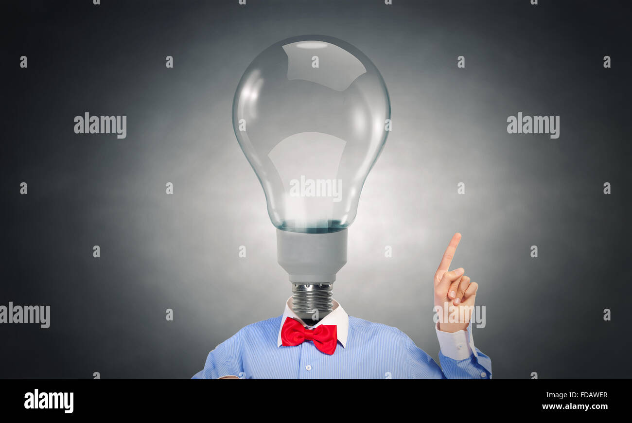 Headless man light bulb instead hi-res stock photography and images - Alamy