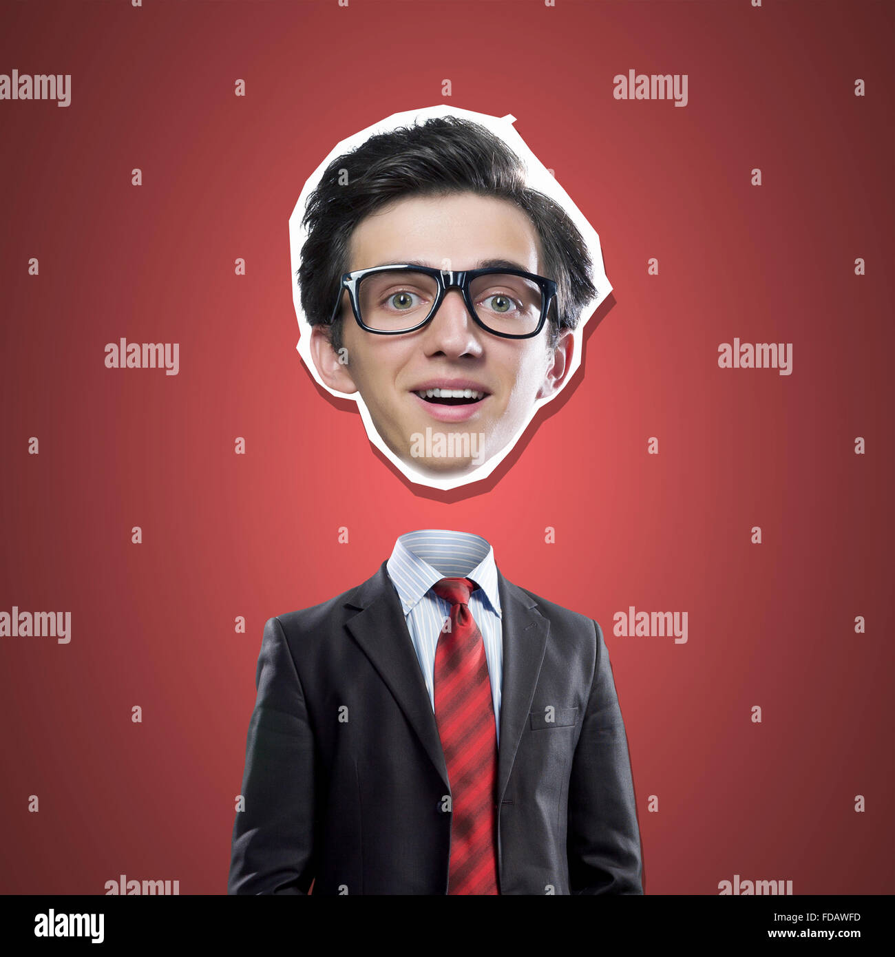 Funny businessman and his head hanging on rope Stock Photo - Alamy