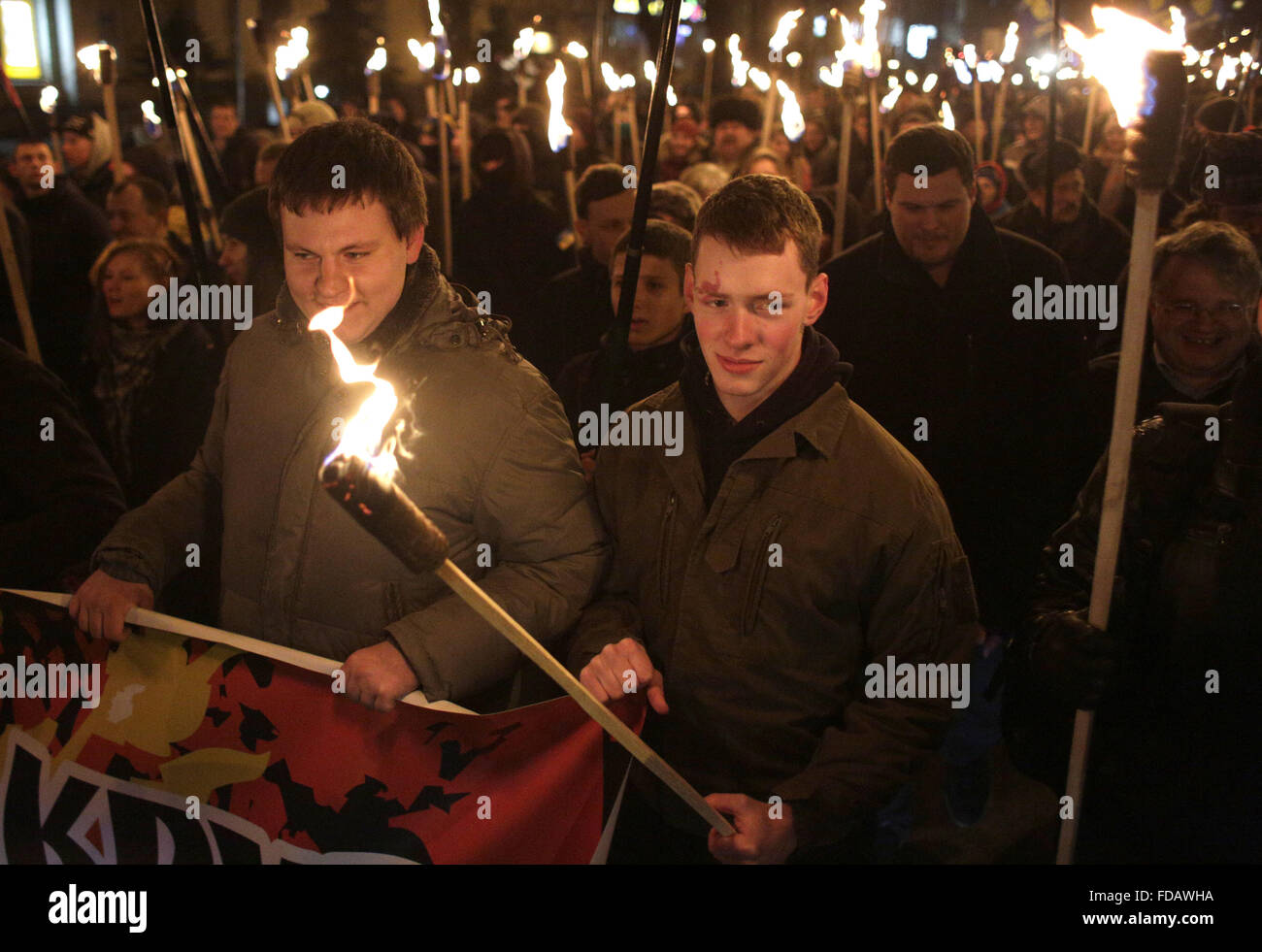 Kiev, Ukraine. 4th Dec, 2015. Members of political party Svoboda ...