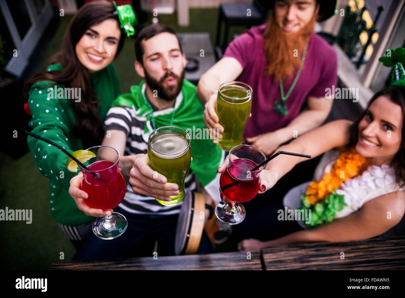 Friends beer celebrating saint hi-res stock photography and images - Alamy