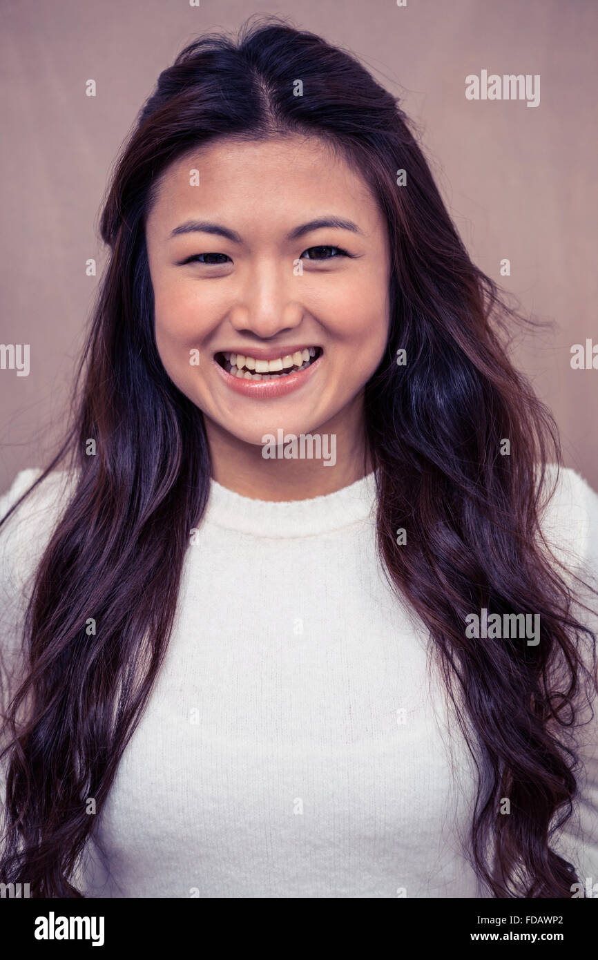 Smiling Asian woman Stock Photo - Alamy
