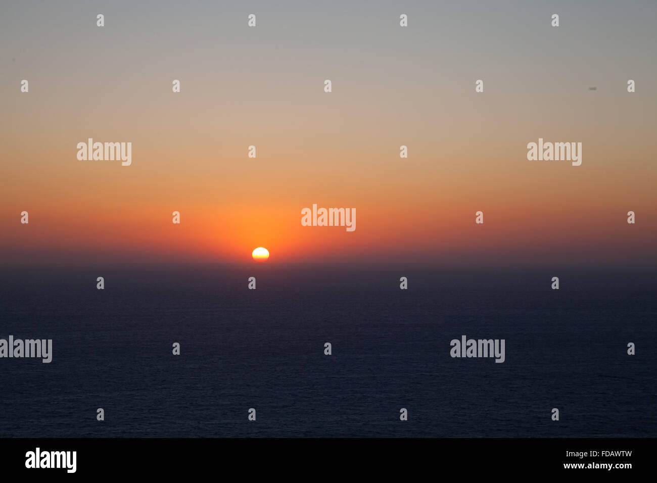 The most famous Great sunset - sunset viewed from Oia, Santorini Stock ...
