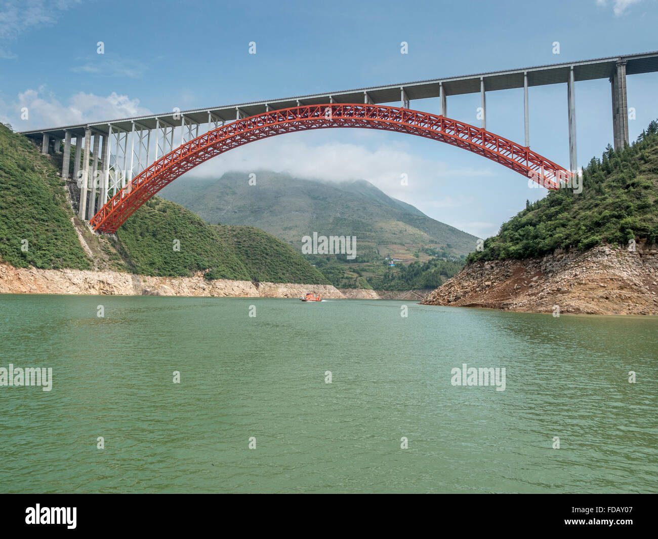 A Road Bridge Over The Shennong Stream A Tributary Of The Yangtze River ...