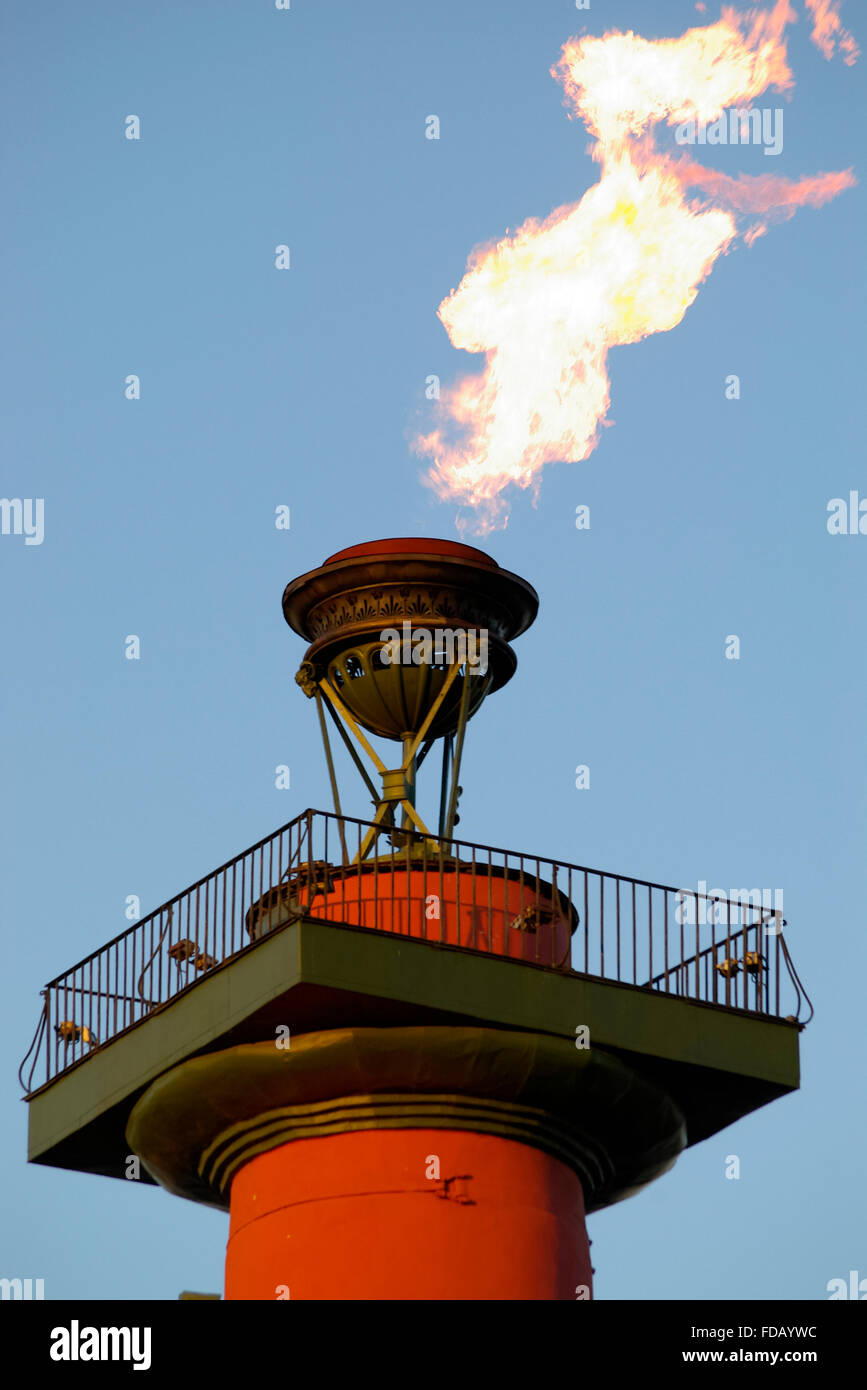 Russia. St. Petersburg. Torch on rostral column Stock Photo - Alamy