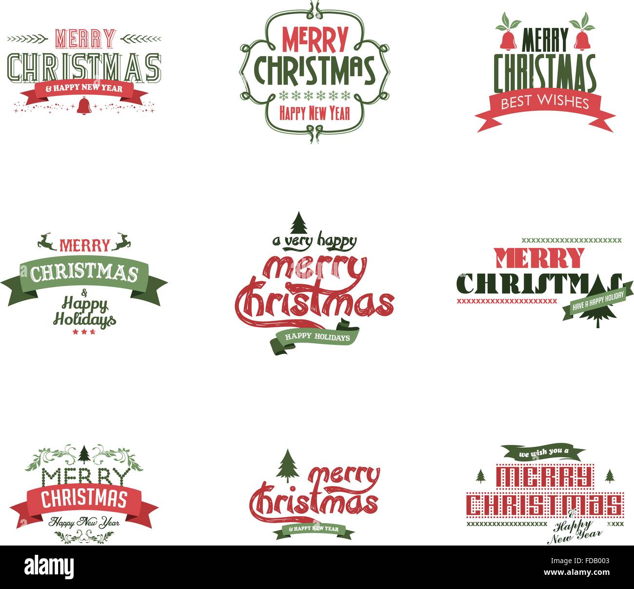 merry christmas label badge Stock Vector Image & Art - Alamy