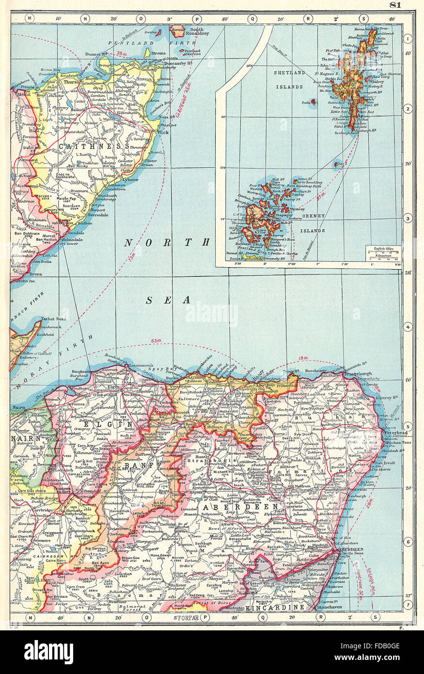 Elgin map hi-res stock photography and images - Alamy