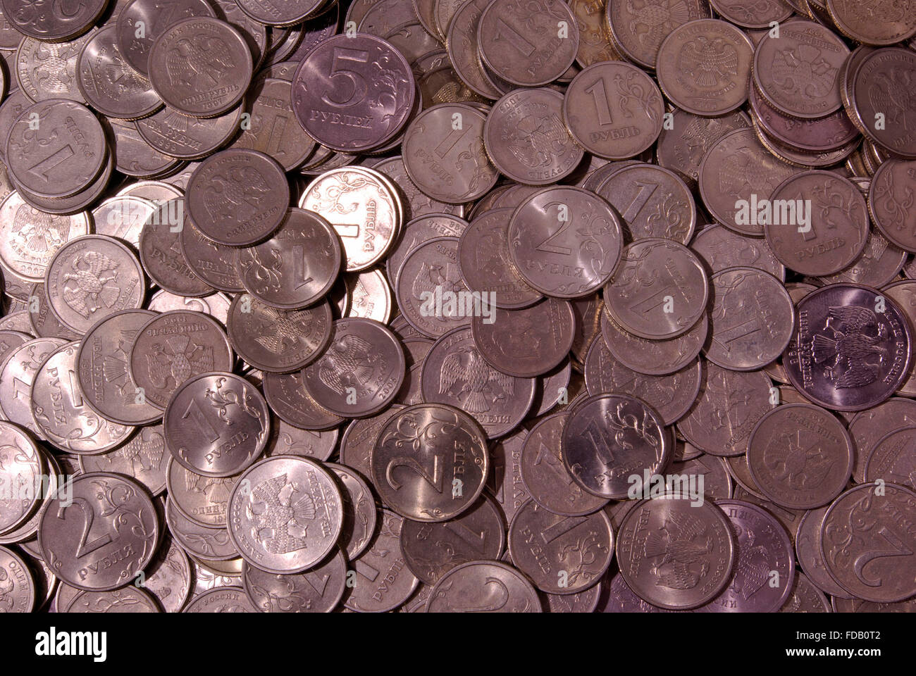 Scattering of coins Stock Photo - Alamy