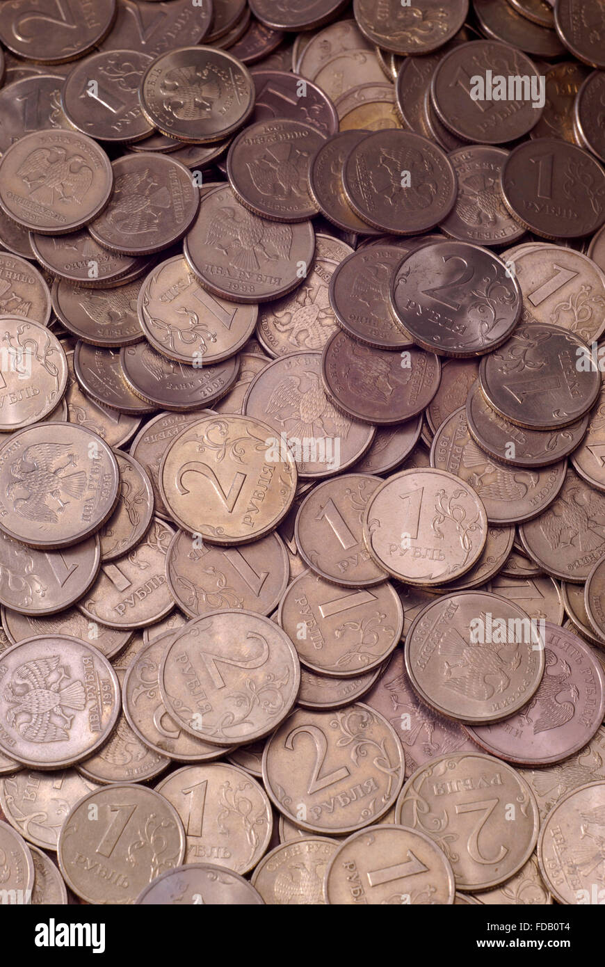 Scattering of coins Stock Photo - Alamy