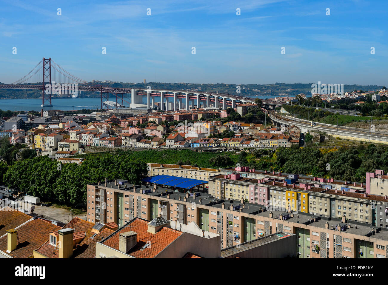 Viewpoint in Lisbon Stock Photo - Alamy